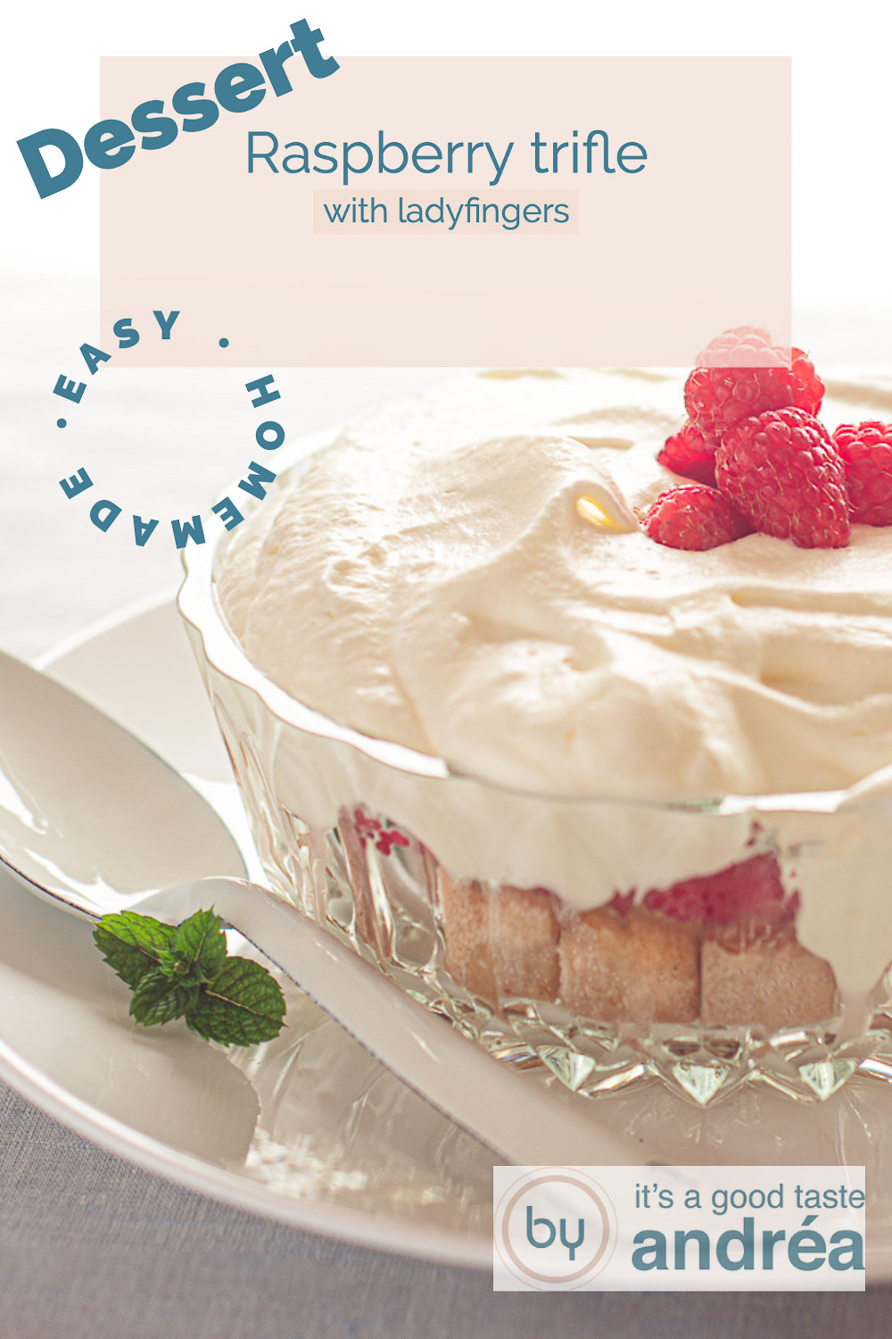 Raspberry Trifle with Ladyfingers - By Andrea Janssen