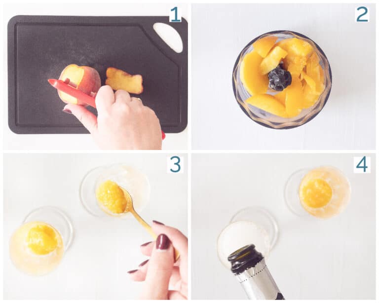 Bellini Cocktail with Peach Puree - By Andrea Janssen