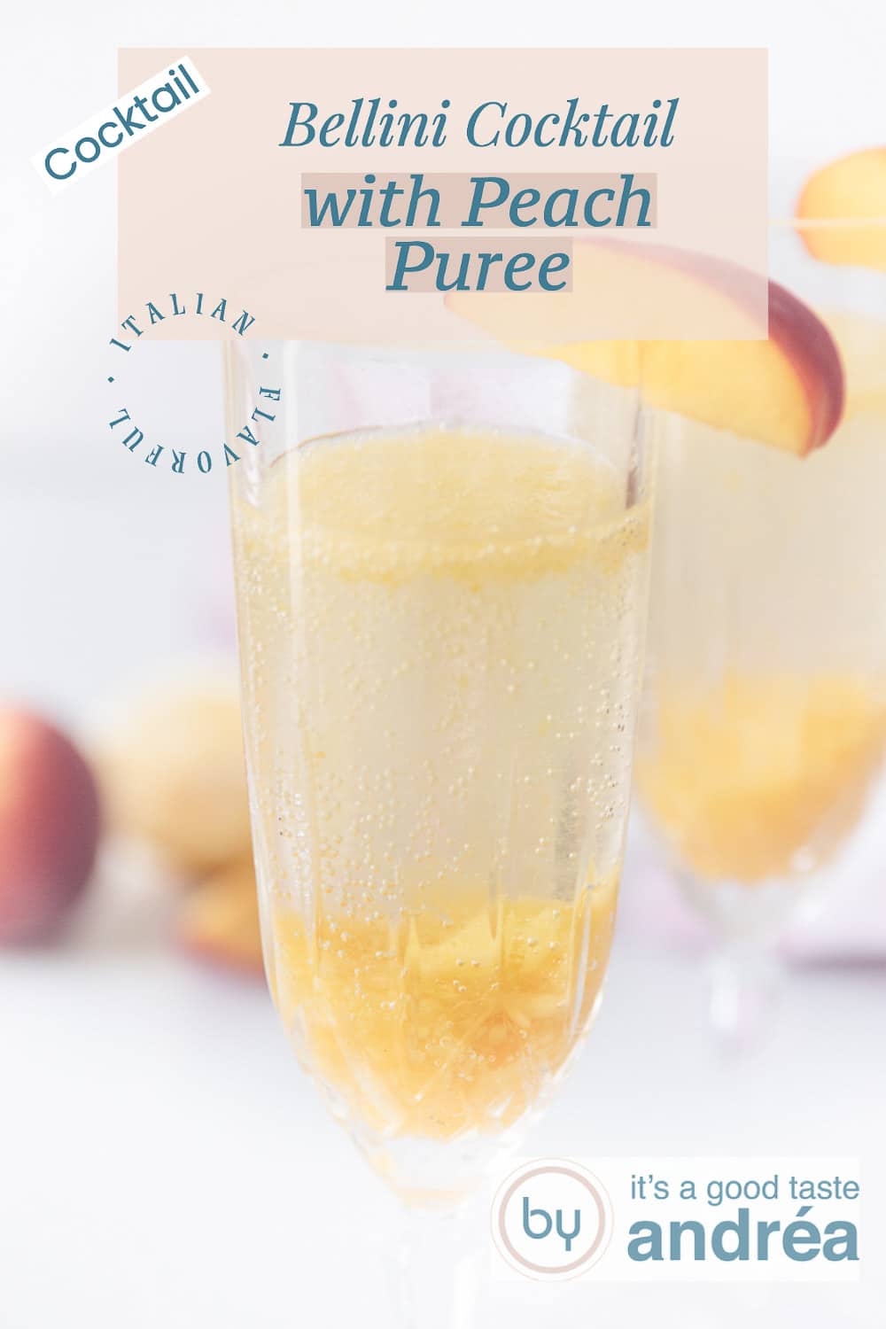 Bellini Cocktail with Peach Puree - By Andrea Janssen