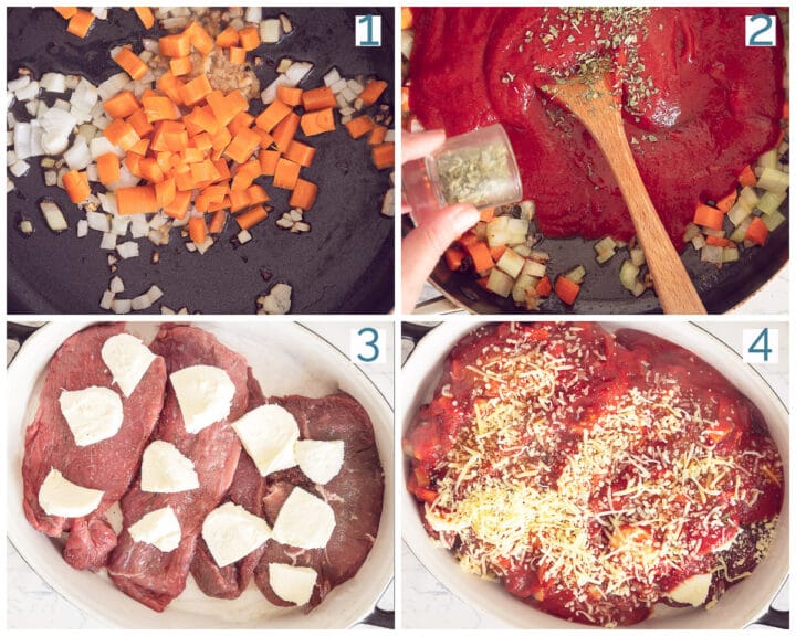 Italian Beef Schnitzel Casserole with Mozzarella - By Andrea Janssen