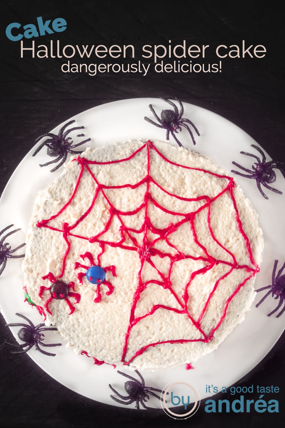 Easy Halloween Spider Web Cake - By Andrea Janssen