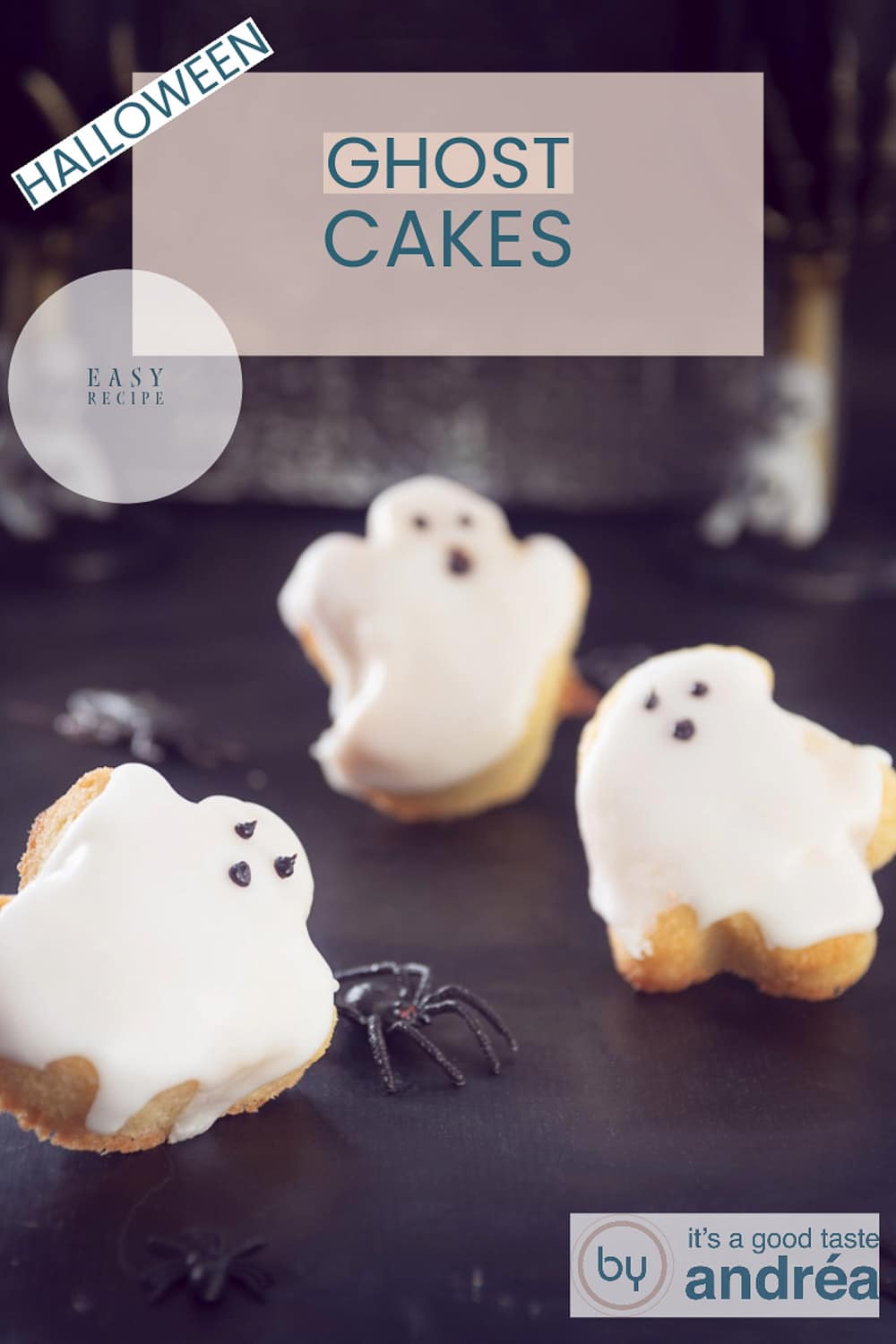 Halloween Ghost Cupcakes with Chocolate Faces - By Andrea Janssen
