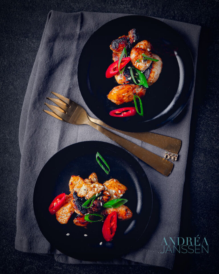 Raclette recipe chicken in sesame soy sauce - By Andrea Janssen