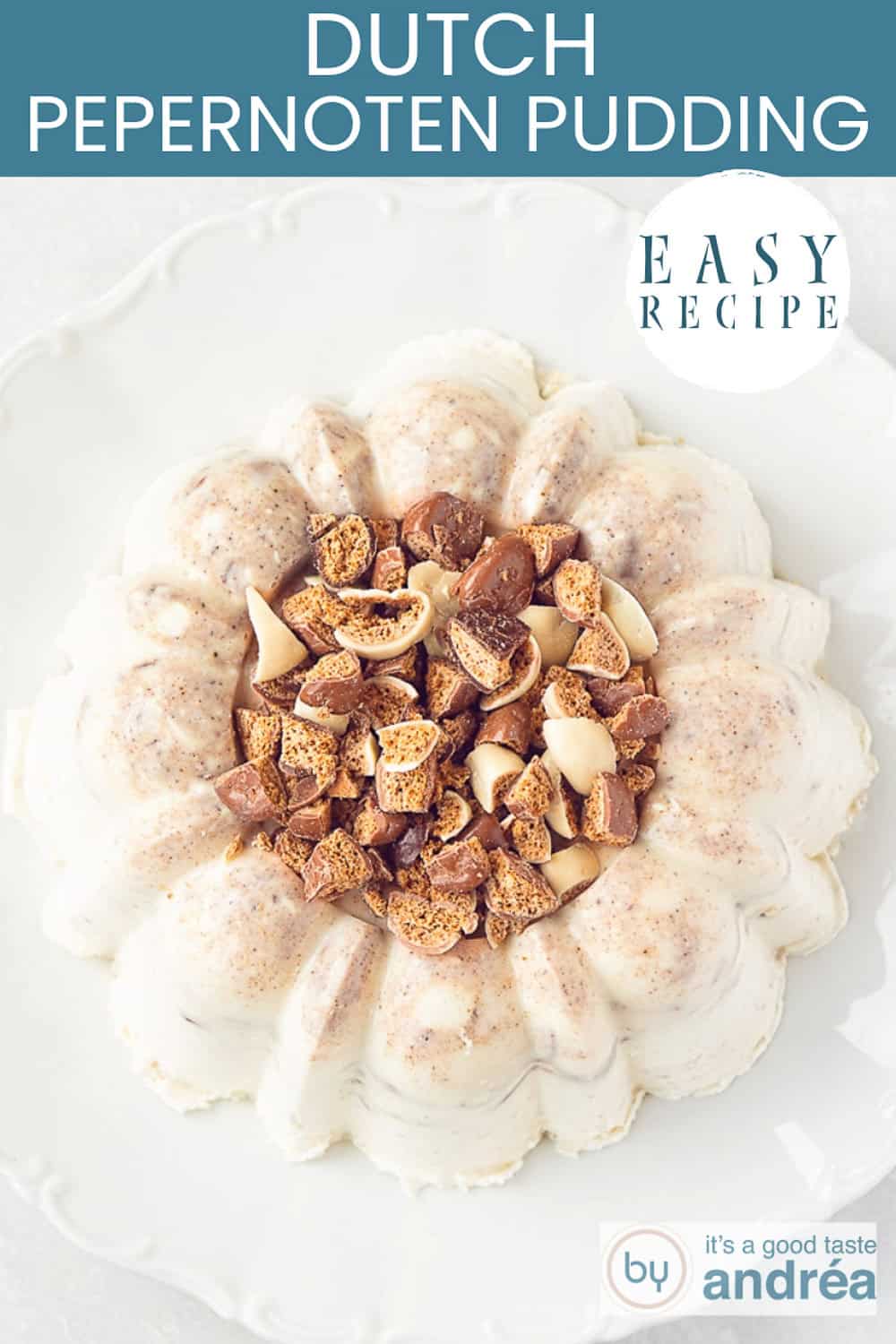 Dutch Pepernoten Pudding with Caramel & Cream - By Andrea Janssen