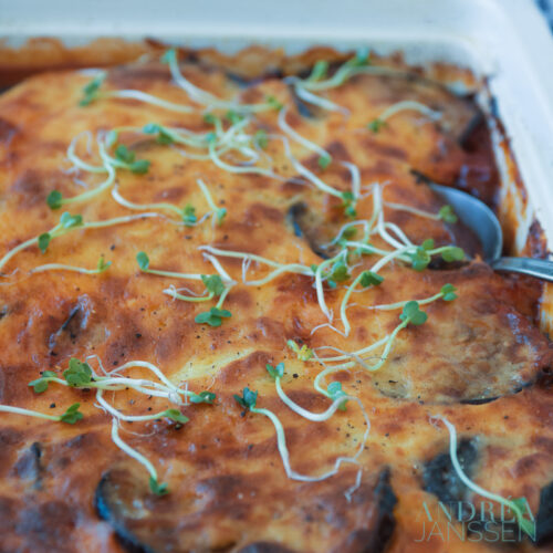 Greek buffet: 9 recipes and time table