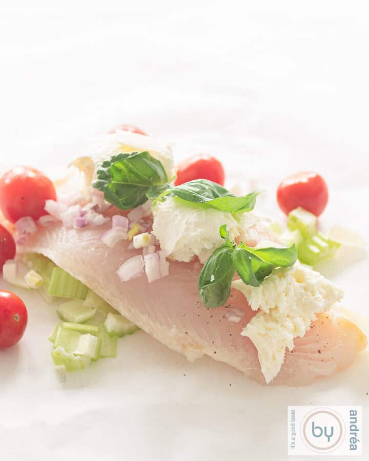 Baked Cod in Parchment - By Andrea Janssen