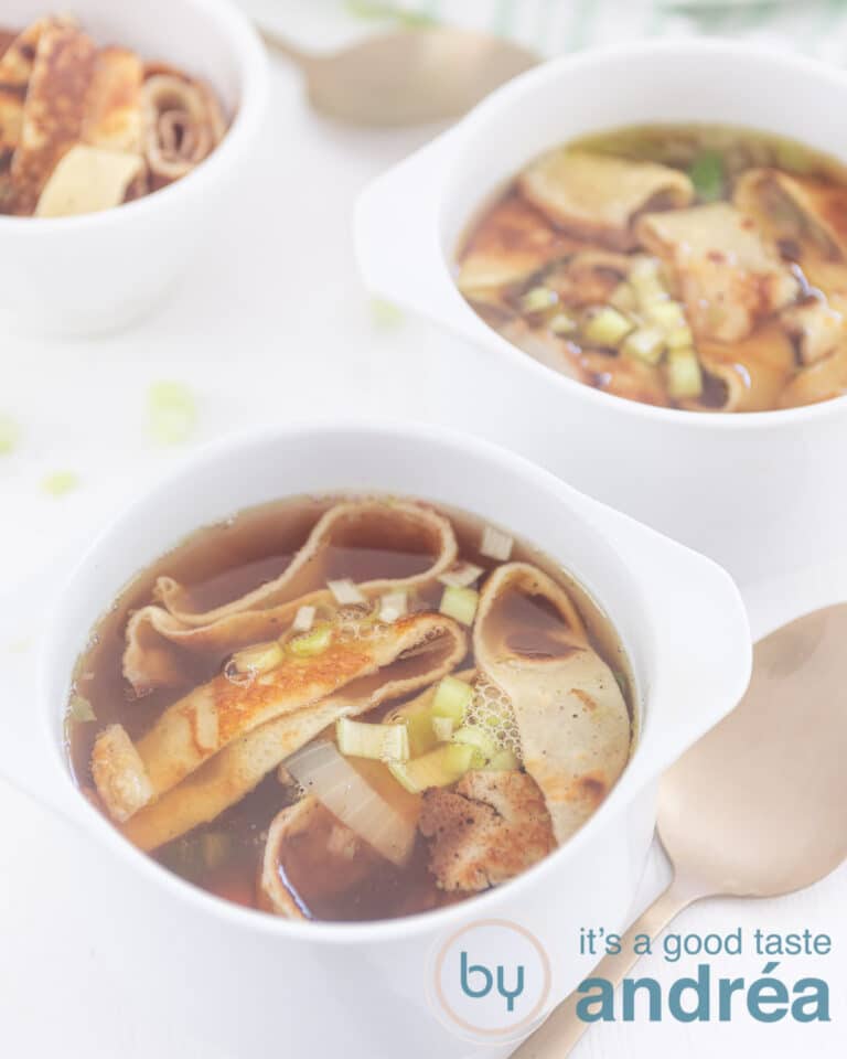 Flädlesuppe a German Pancake Soup (Austrian Frittatensuppe) - By Andrea ...