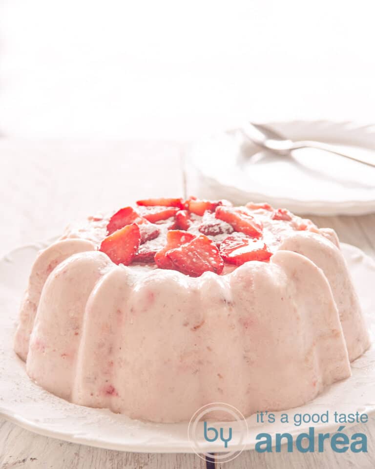 Creamy Strawberry Bavarois - By Andrea Janssen