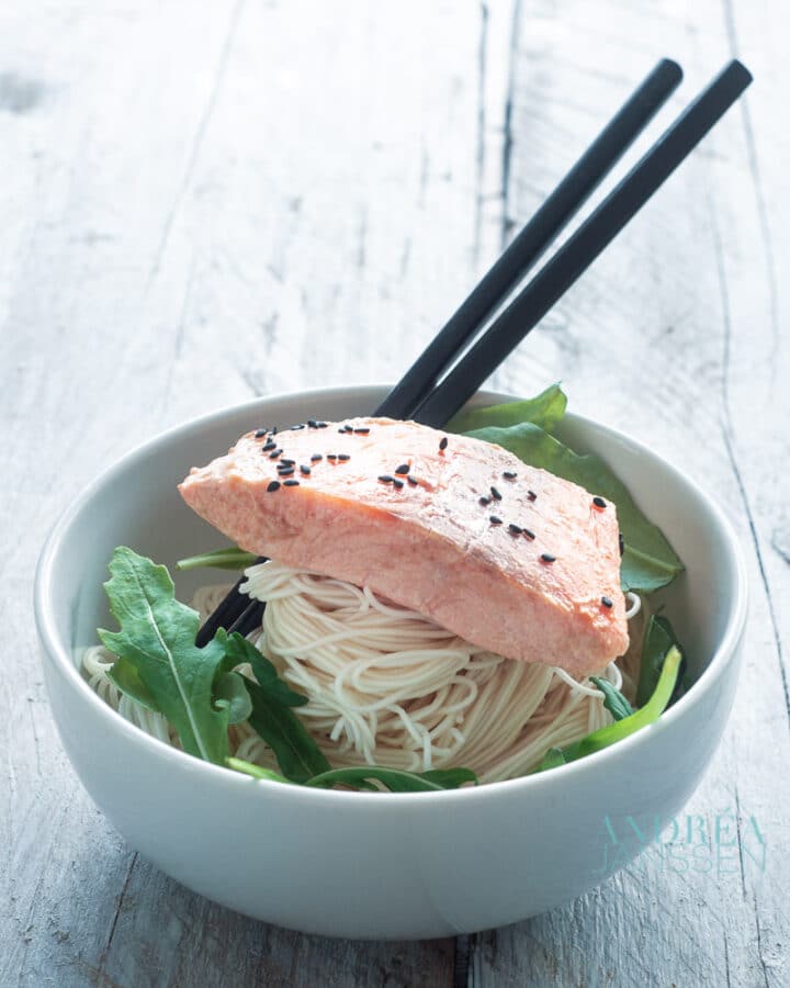 Japanese poached salmon in miso - By Andrea Janssen