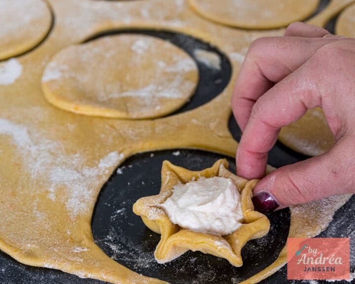Kalitsounia Easter Cookies from Crete (Ricotta Filled) - By Andrea Janssen
