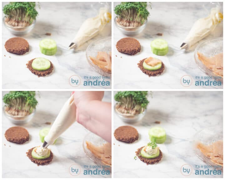 Recipe for smoked trout appetizers with cucumber - By Andrea Janssen