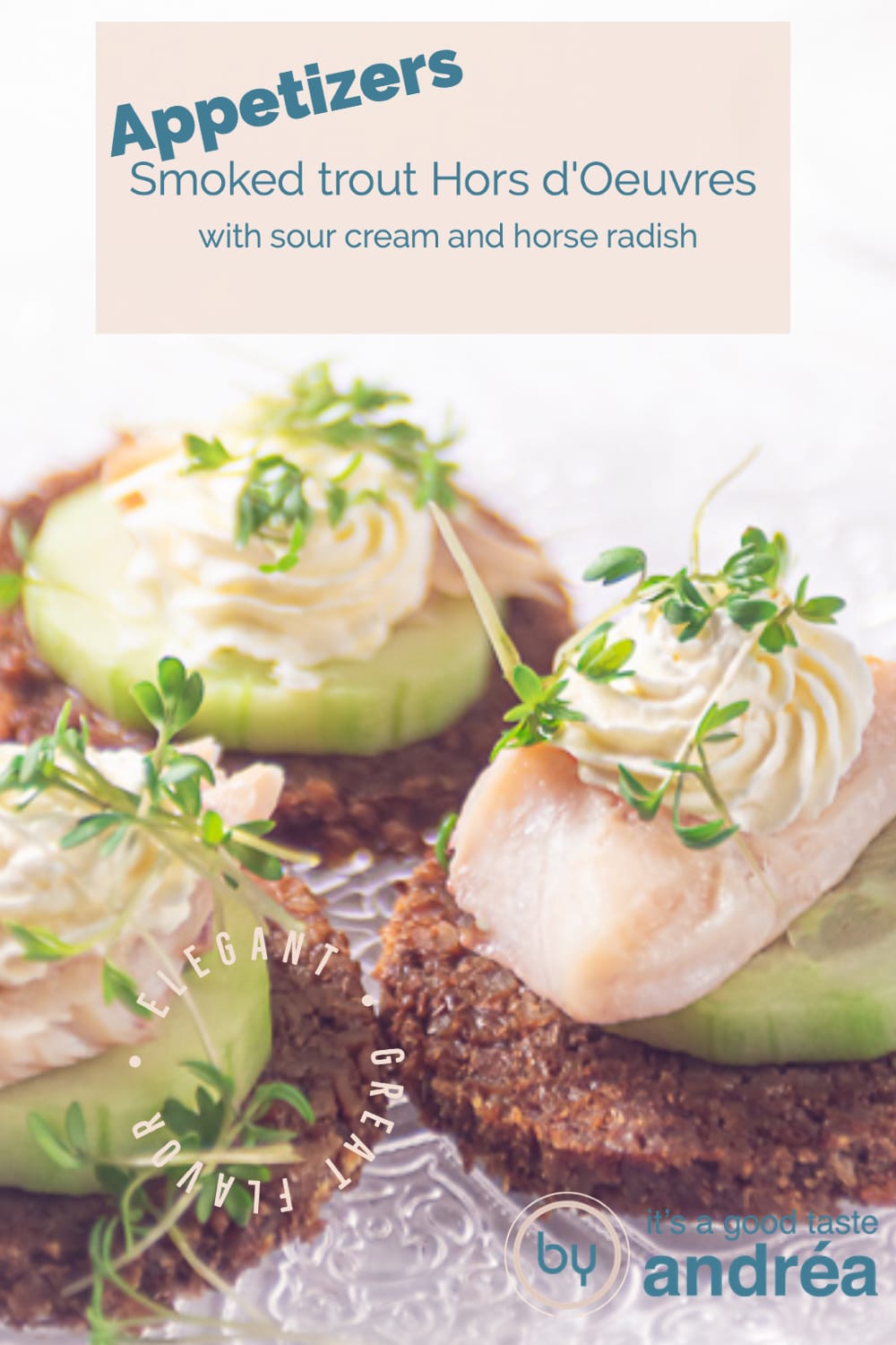 Recipe for smoked trout appetizers with cucumber - By Andrea Janssen