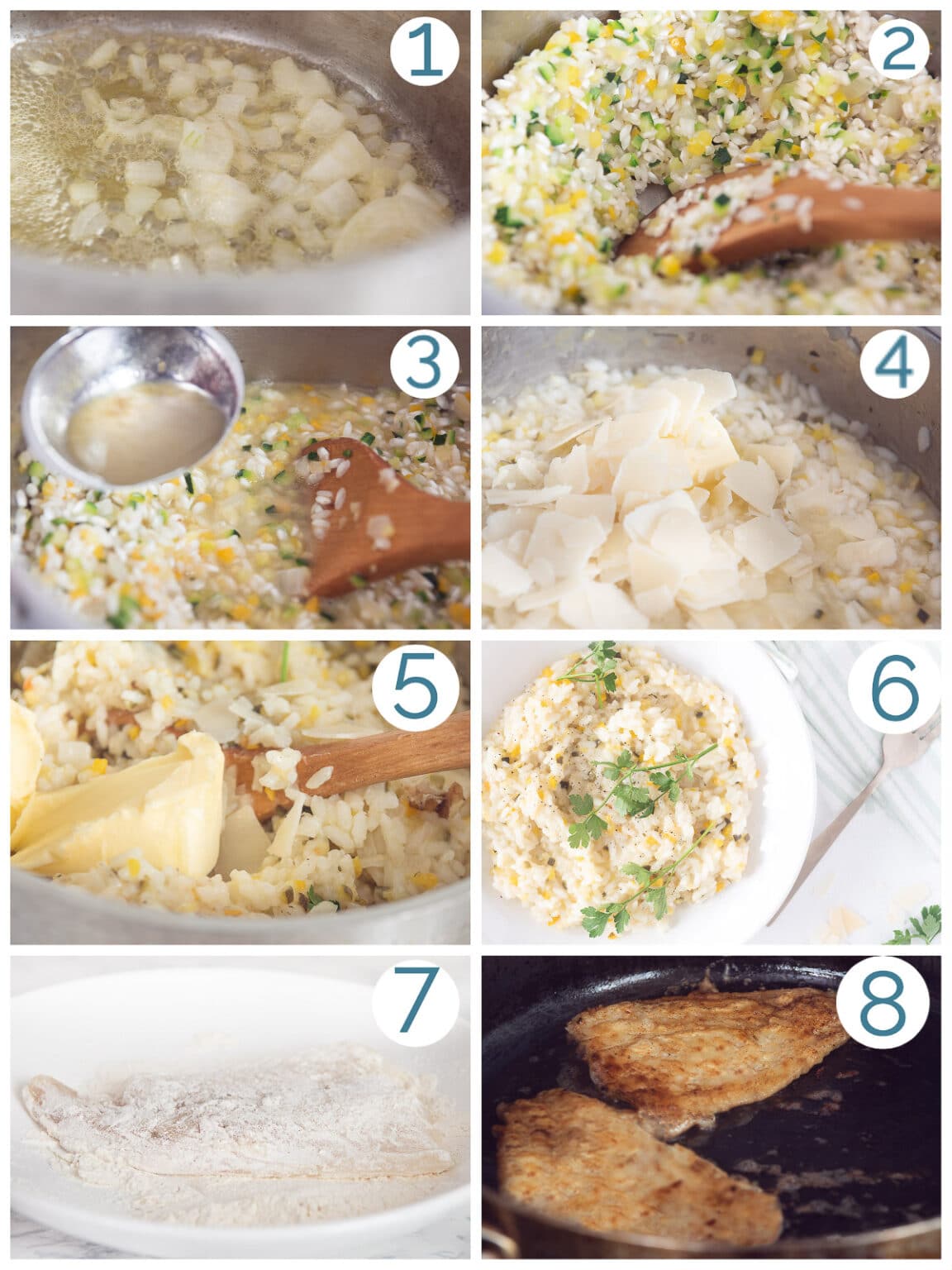 Cod Risotto with Zucchini - By Andrea Janssen