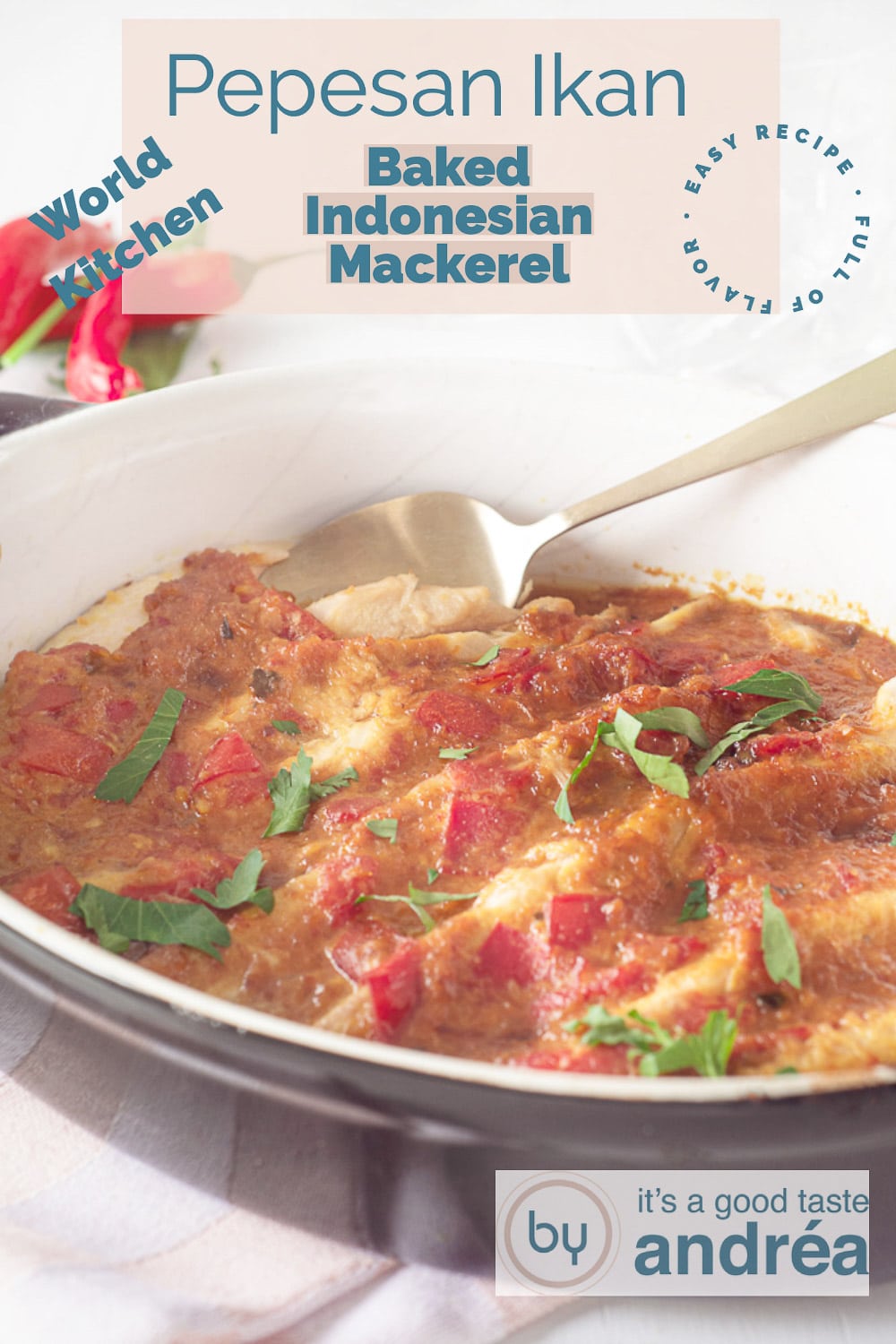 Pepesan Ikan - Indonesian Spicy Mackerel - By Andrea Janssen