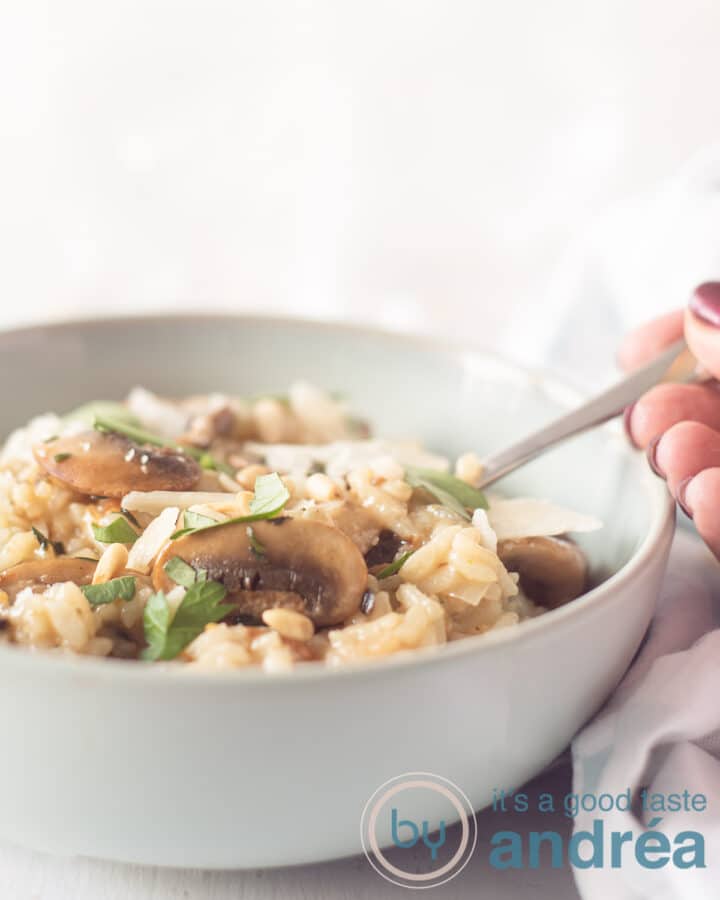 Risotto ai Funghi (Mushroom Risotto) - By Andrea Janssen