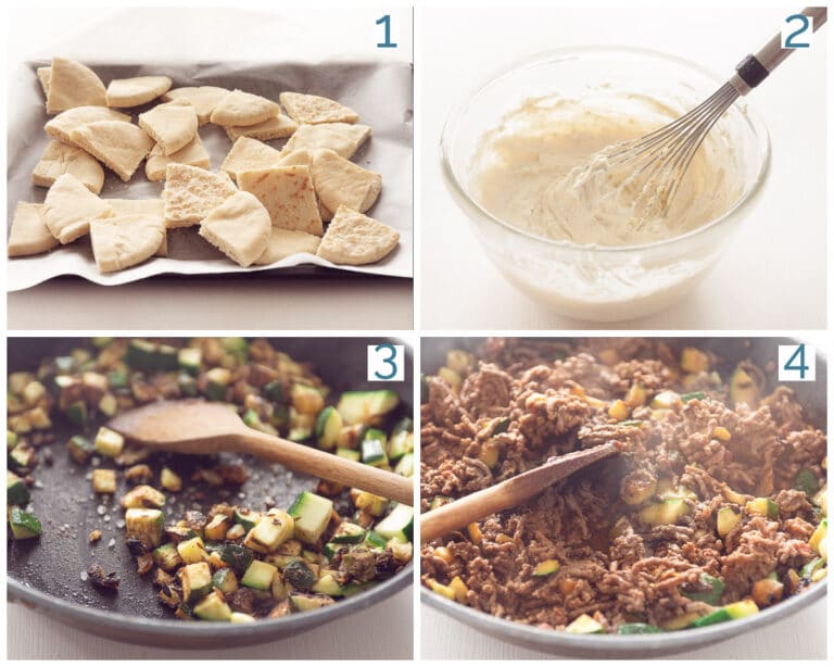 Zucchini Fatteh with Ground Beef (Middle East Recipe) - By Andrea Janssen