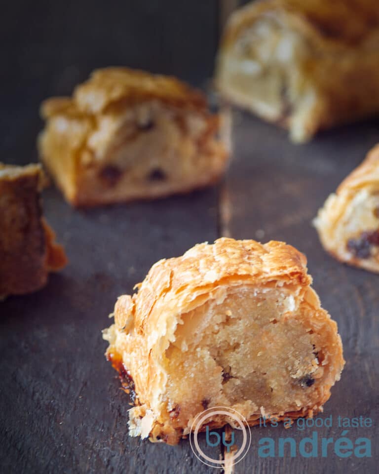 Dutch Banketstaaf (Almond Paste-Filled Pastry Log) - By Andrea Janssen