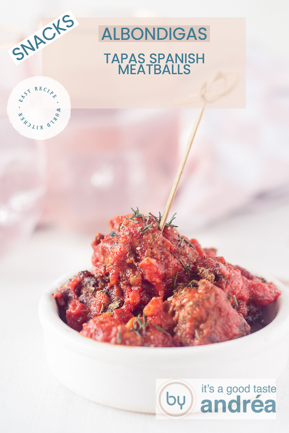 Albondigas - Tapas Spanish Meatballs - By Andrea Janssen