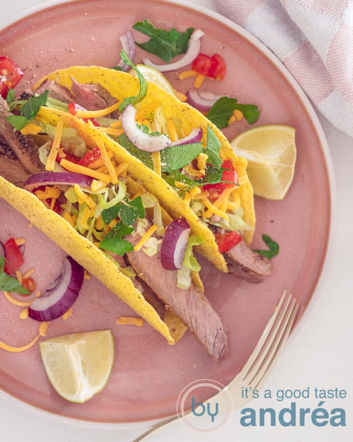 Grilled Sirloin Steak Tacos By Andrea Janssen