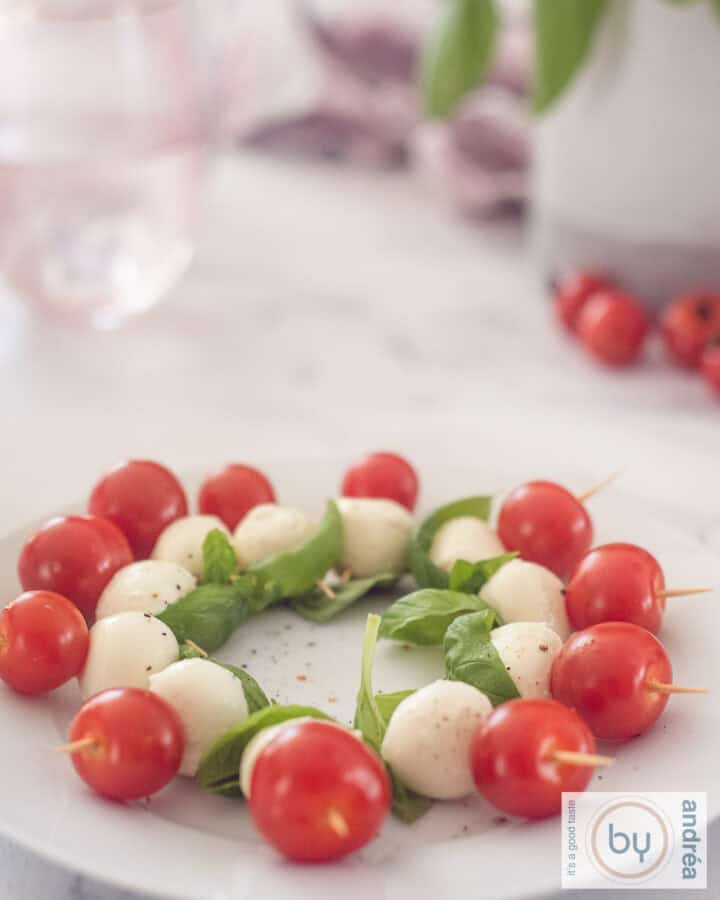 Mini Caprese Salad Skewers - By Andrea Janssen