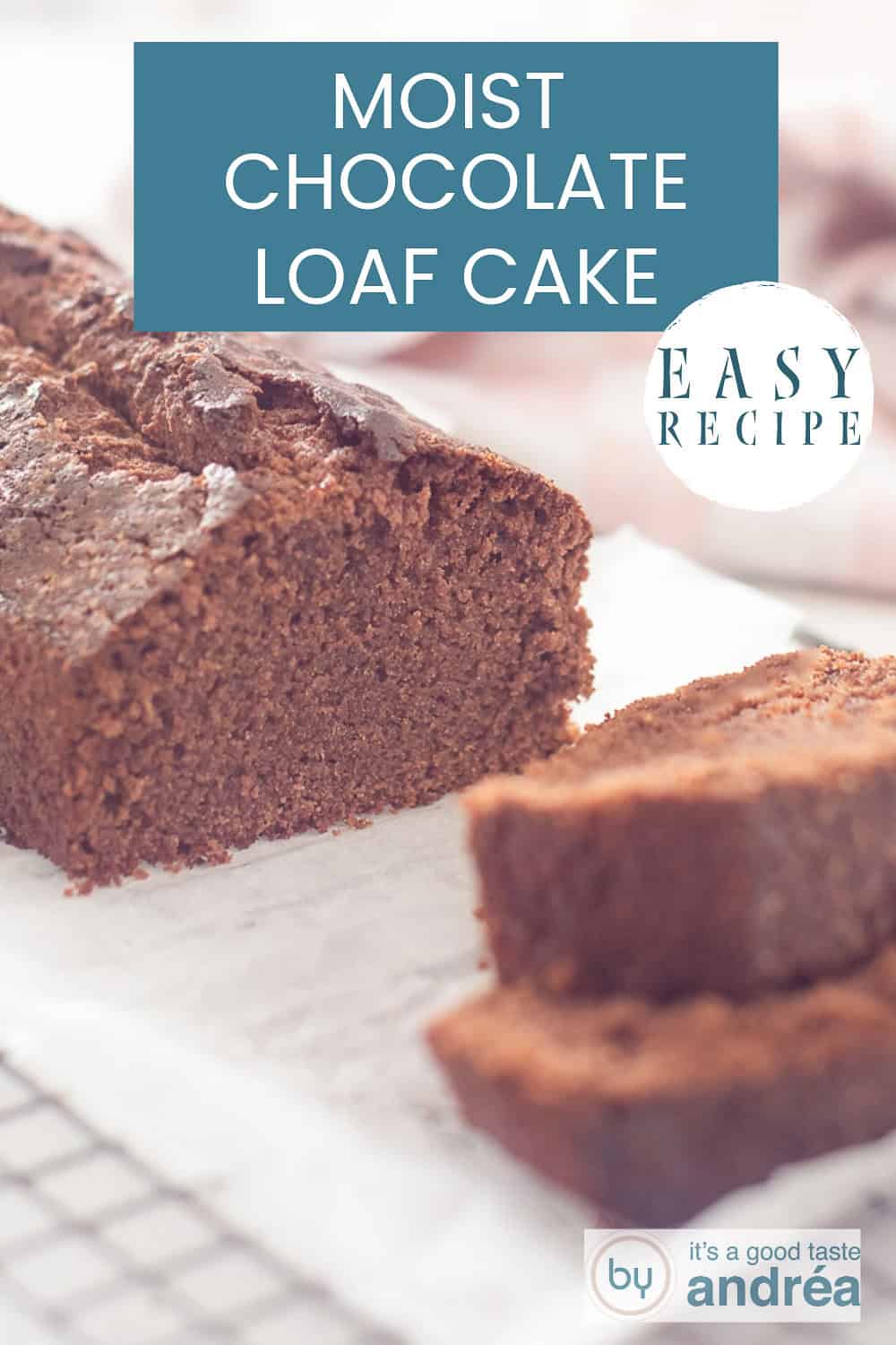 Moist Chocolate Loaf Cake with Vanilla Flavor - By Andrea Janssen