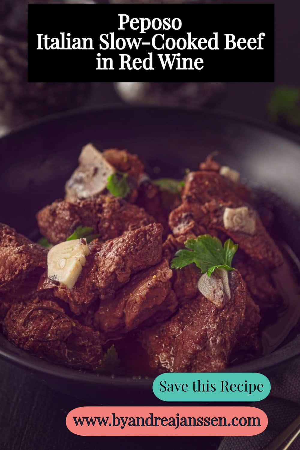 Peposo: Italian Slow-Cooked Beef in Red Wine - By Andrea Janssen