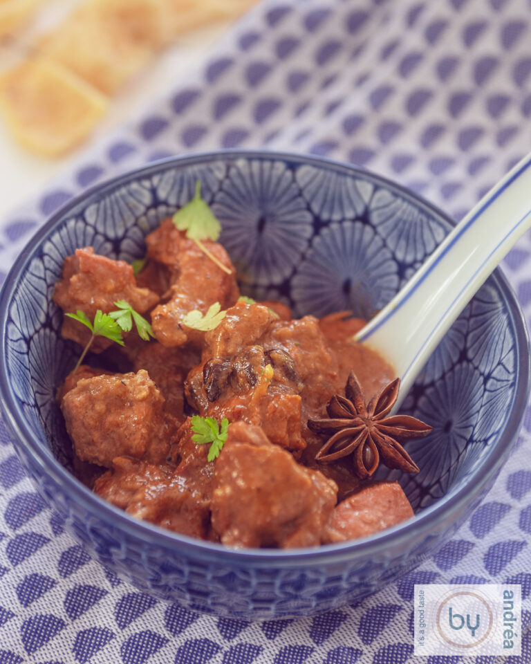 Creamy Indonesian Slow Cooker Beef Rendang - By Andrea Janssen