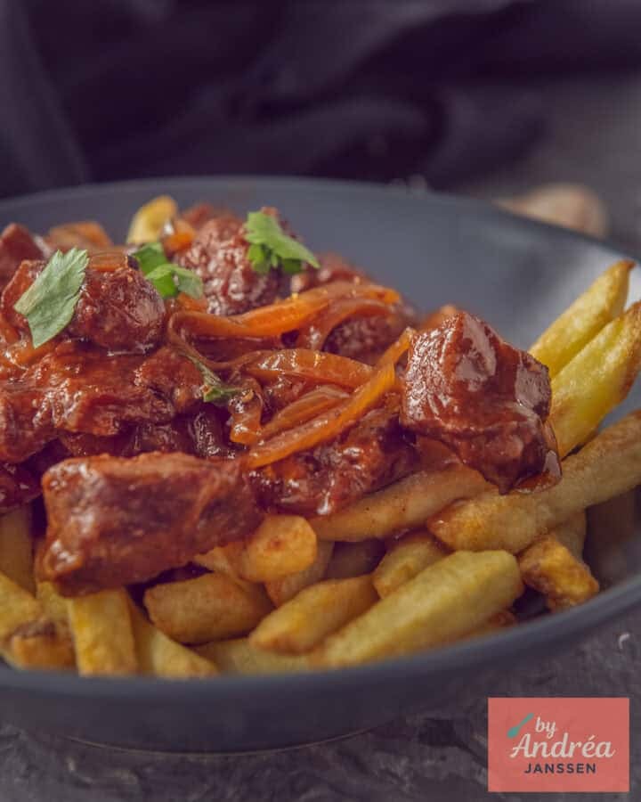 Dutch Patatje Stoofvlees With Fries - By Andrea Janssen